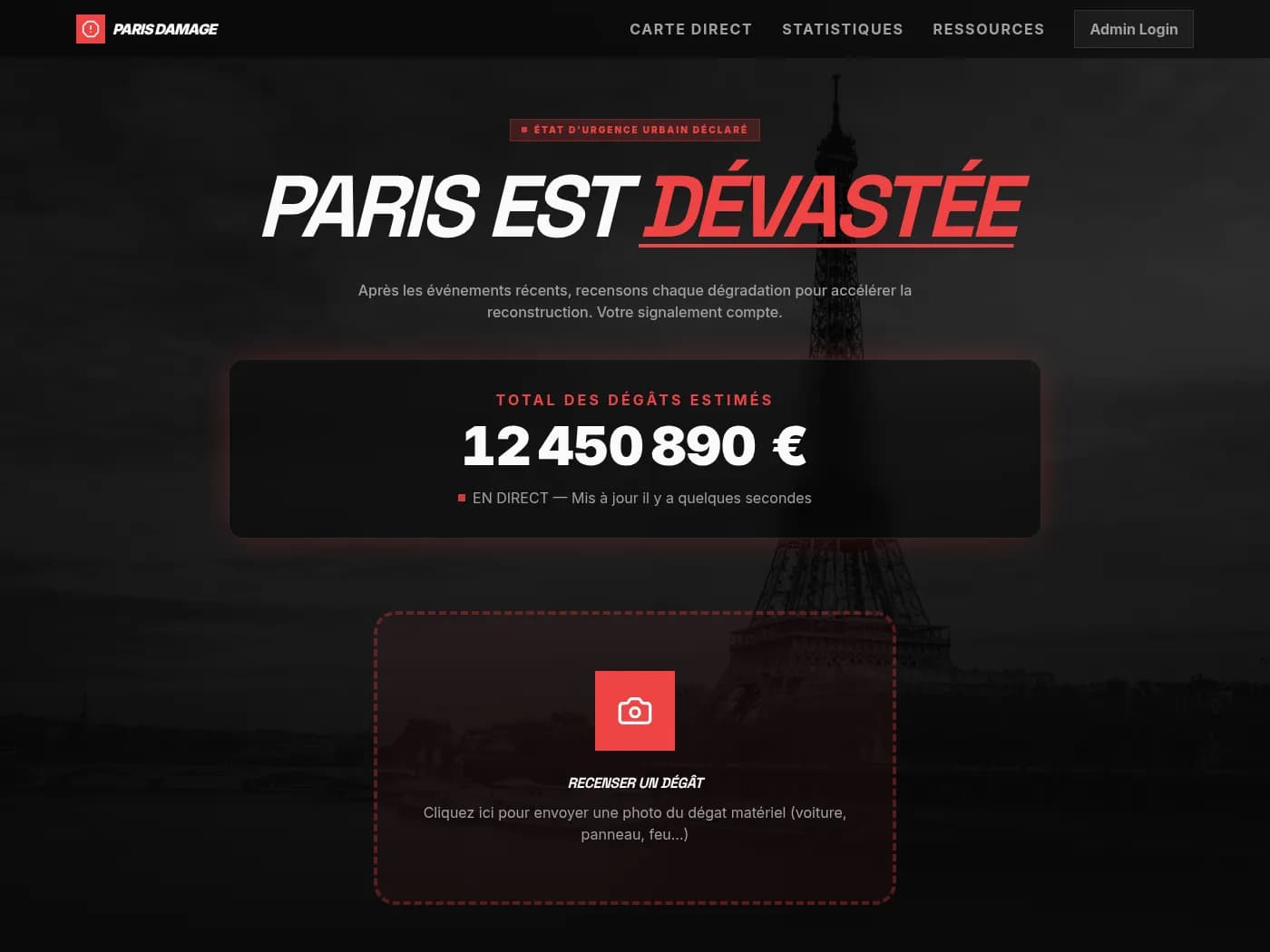 Paris Damage Tracker