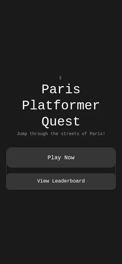 Paris Platformer Quest