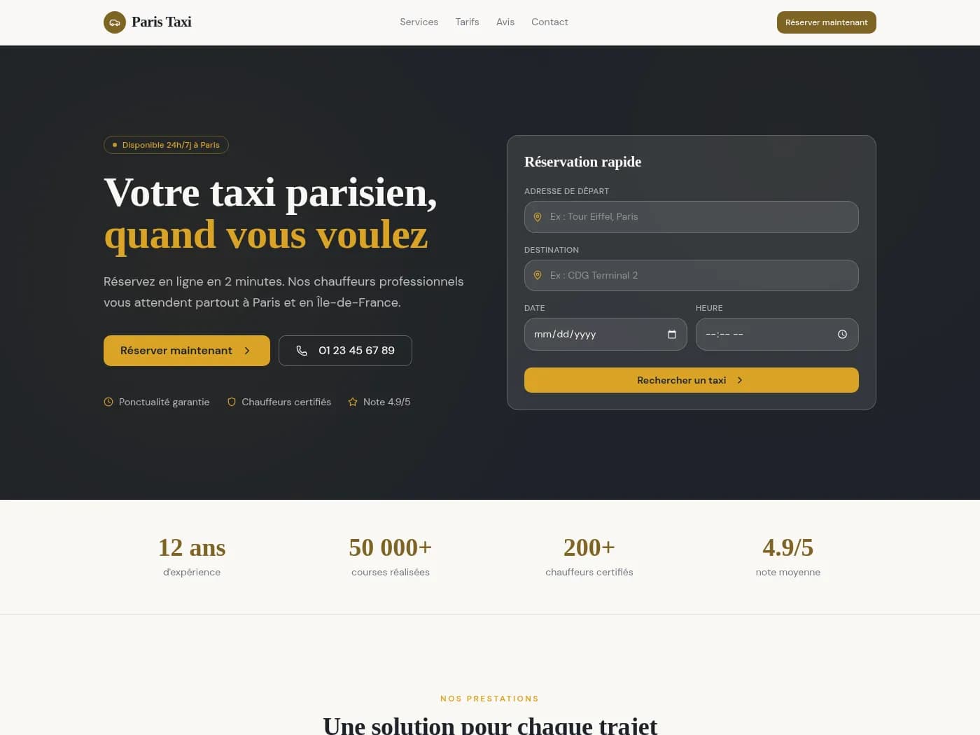 Paris Taxi Booking