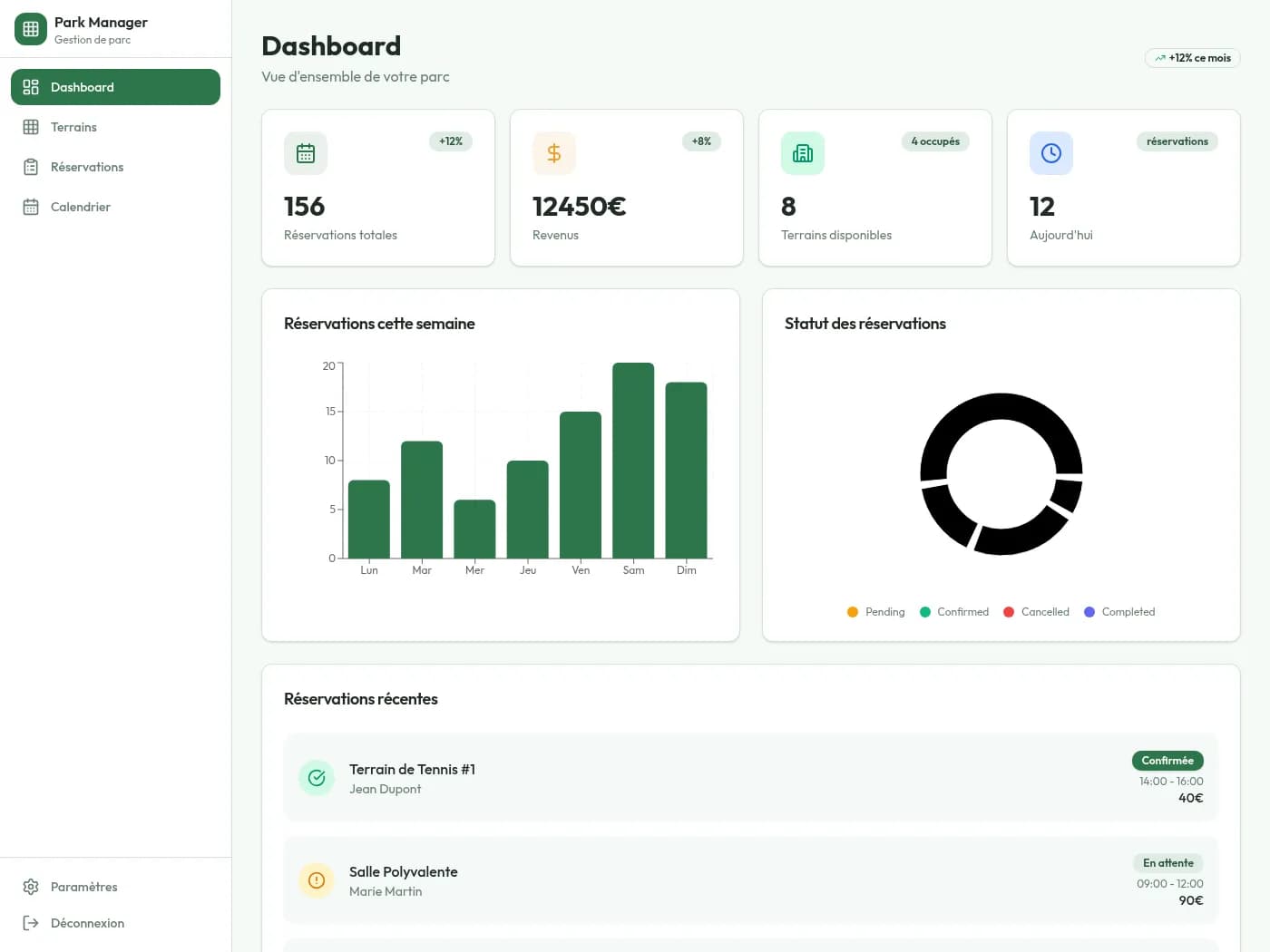 Park Manager App