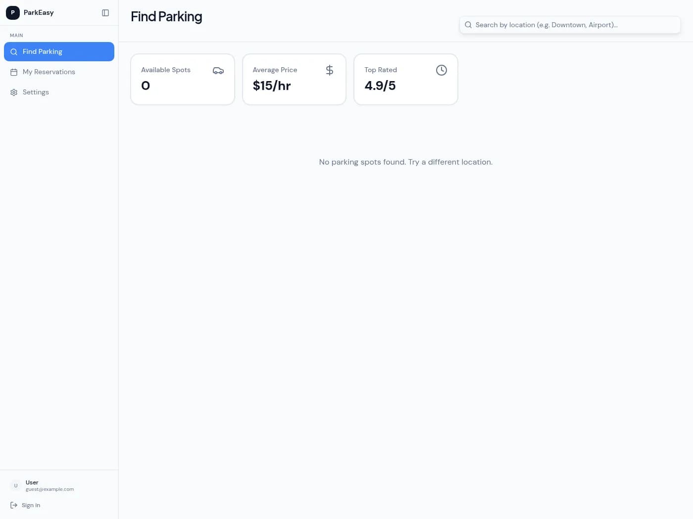 ParkEasy Website