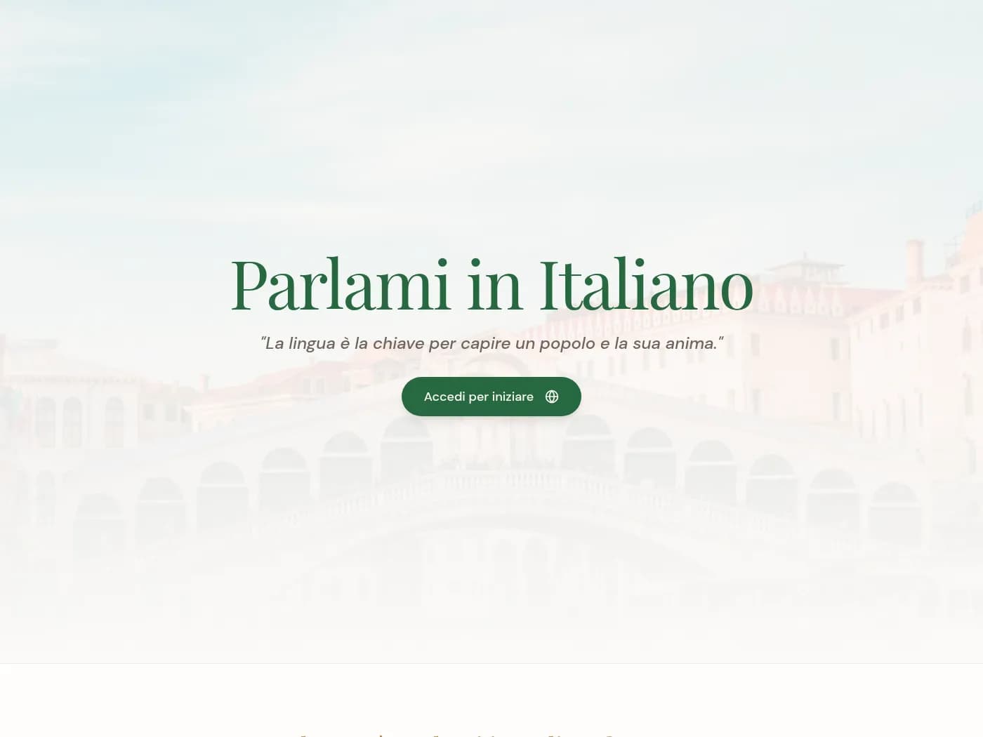 Parlami in Italiano