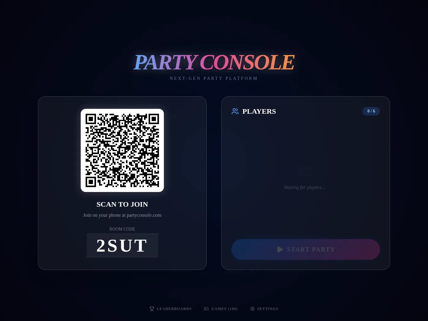 PartyConsole Platform