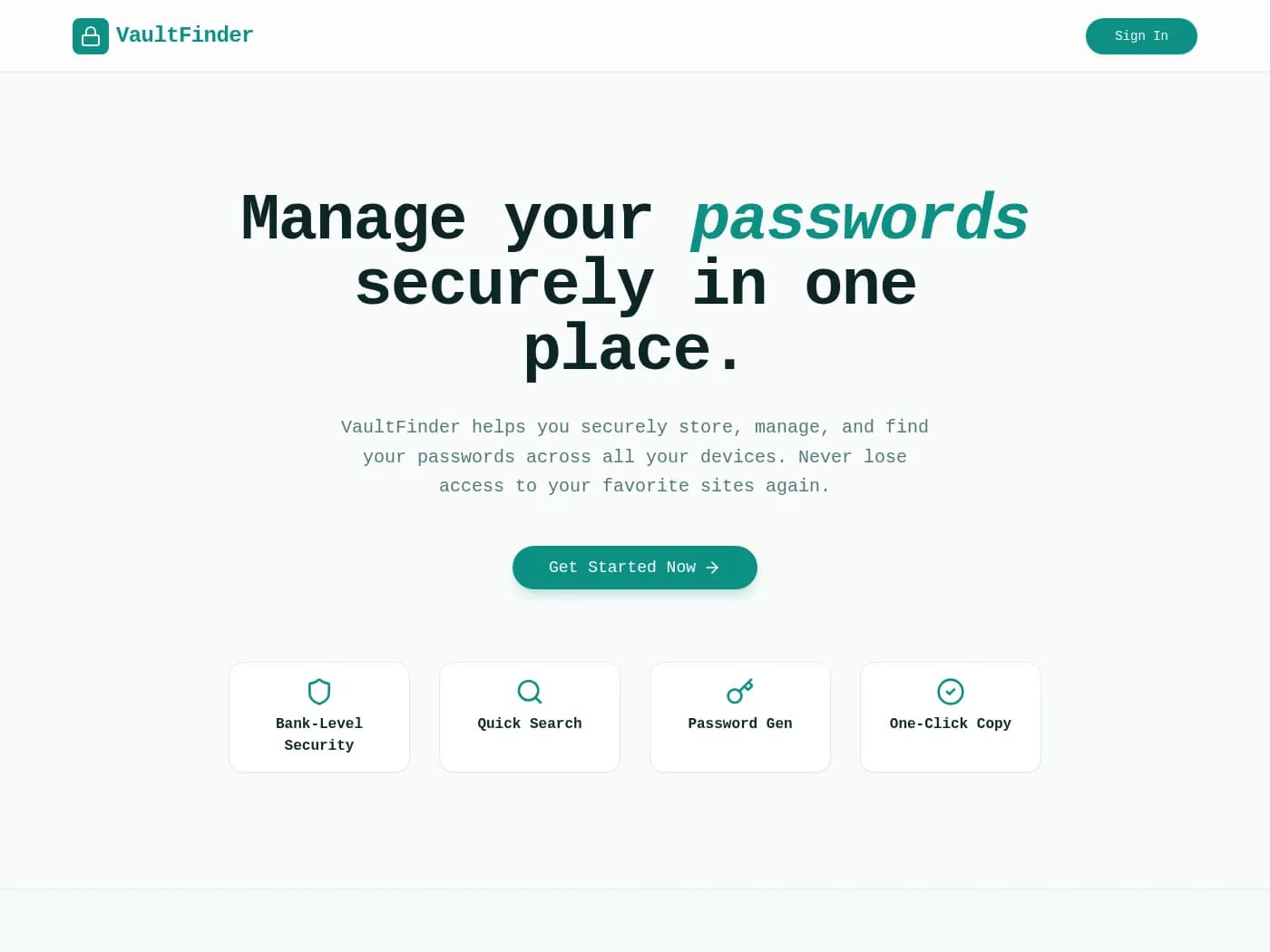 Password Finder App