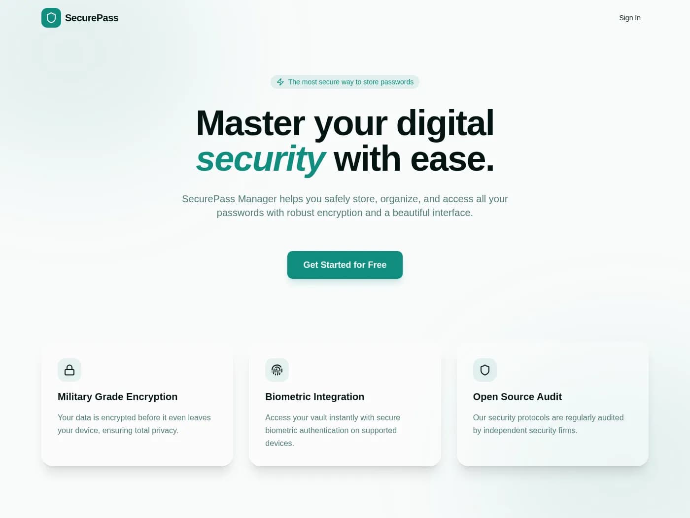 SecurePass Manager