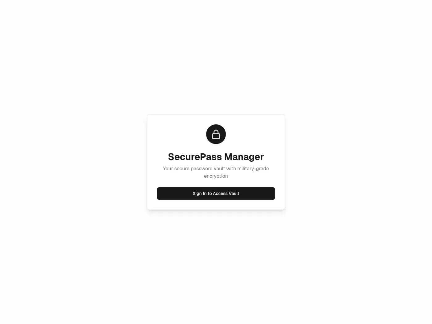 SecurePass Manager