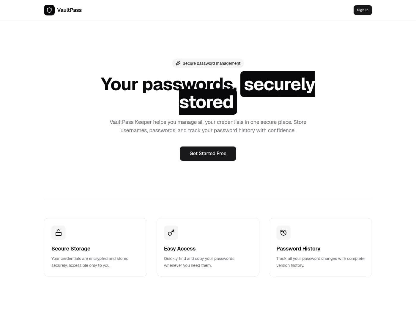 VaultPassword Keeper
