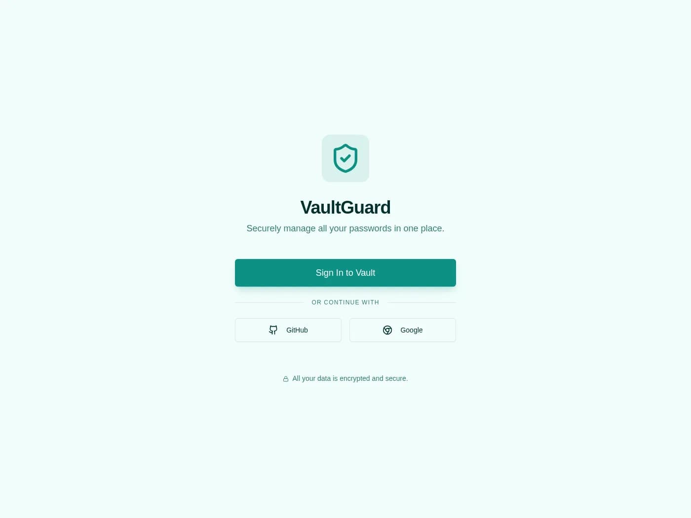 VaultGuard Password Manager