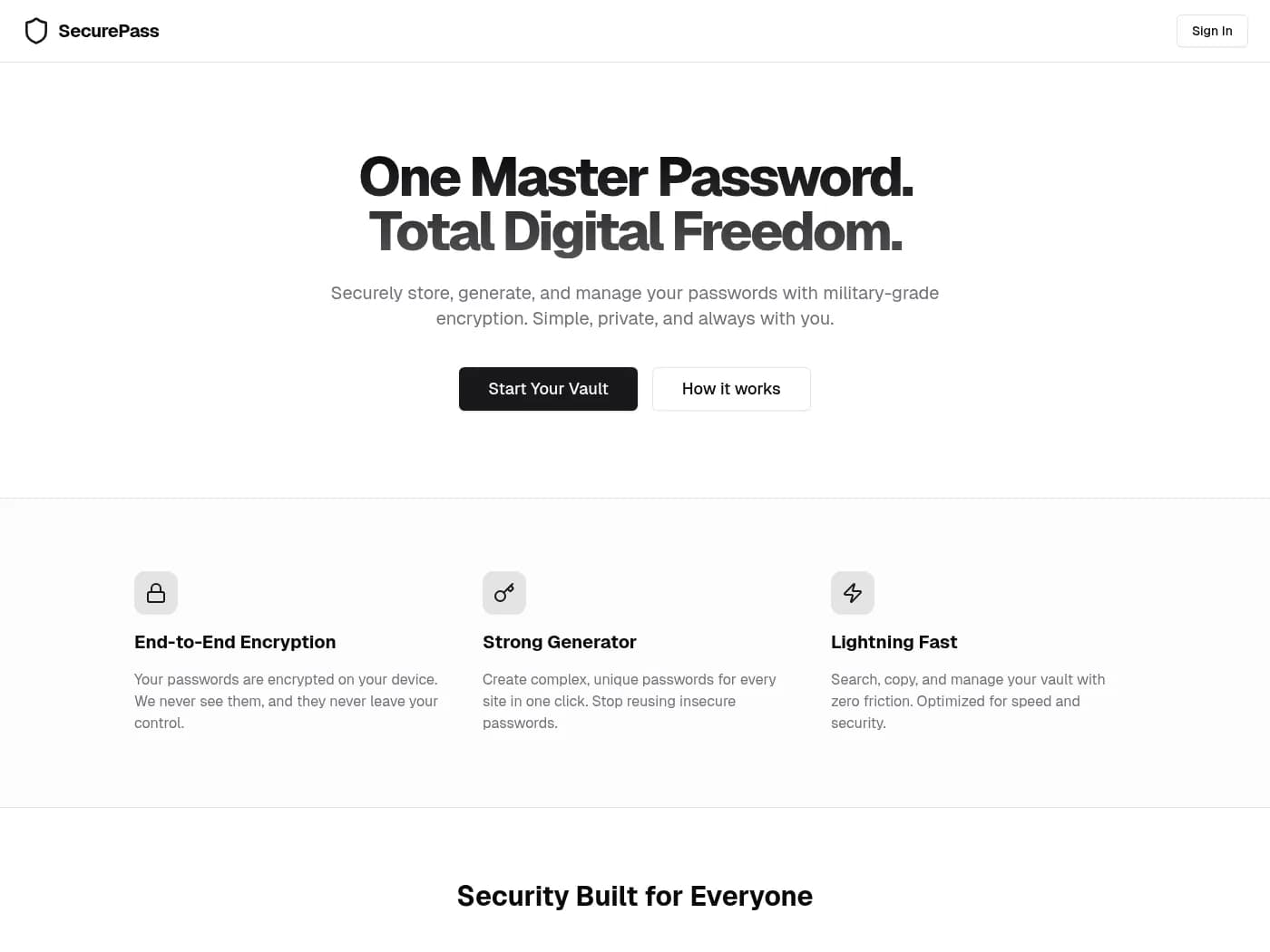 SecurePass Manager