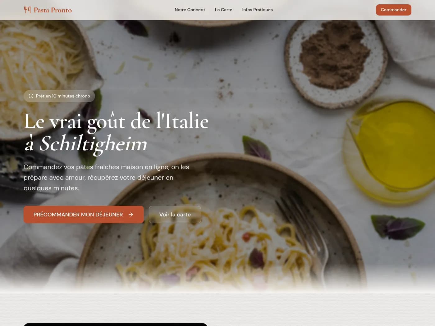 Pasta Pronto Web Preorder