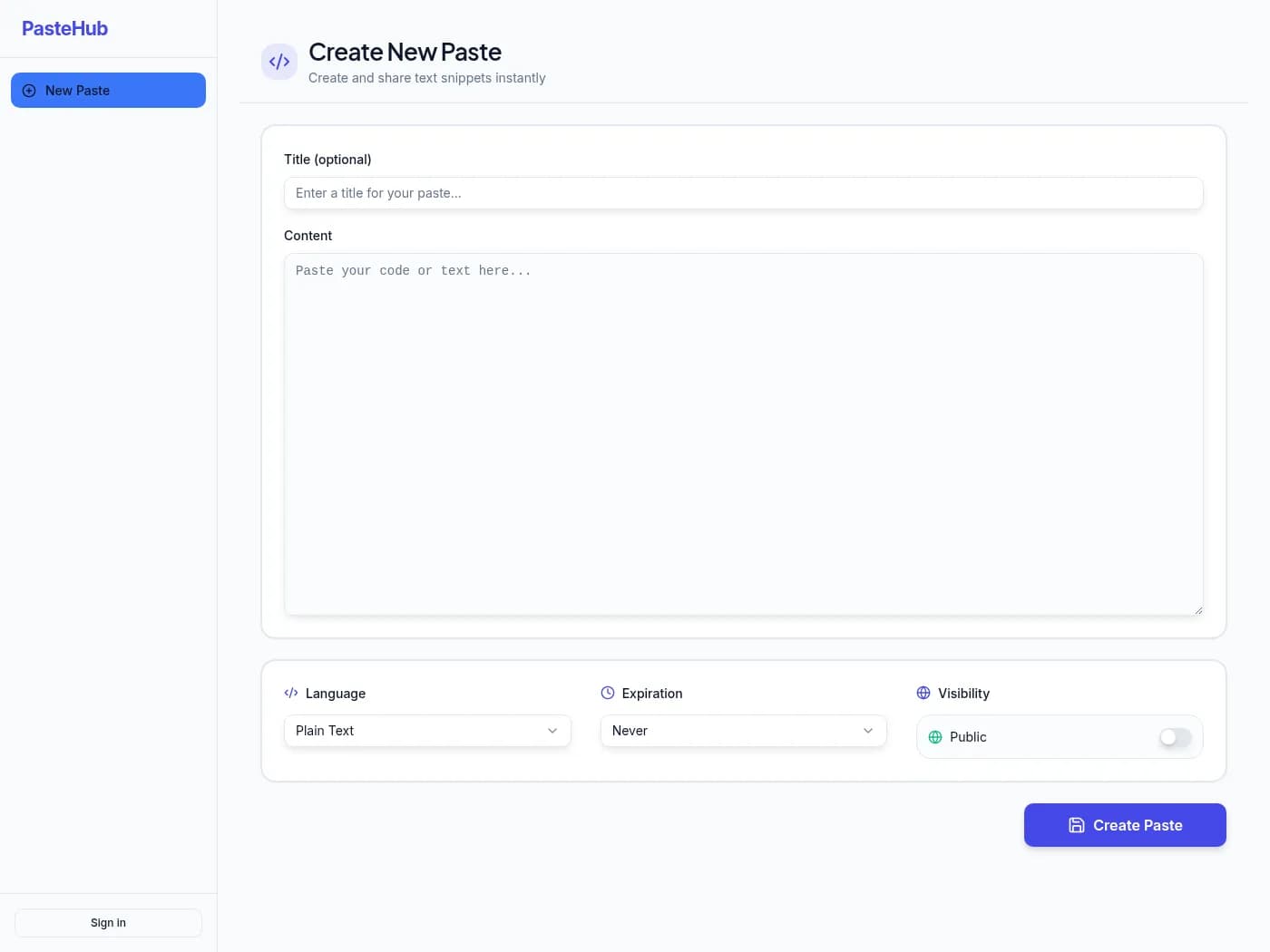 PasteHub Admin Portal