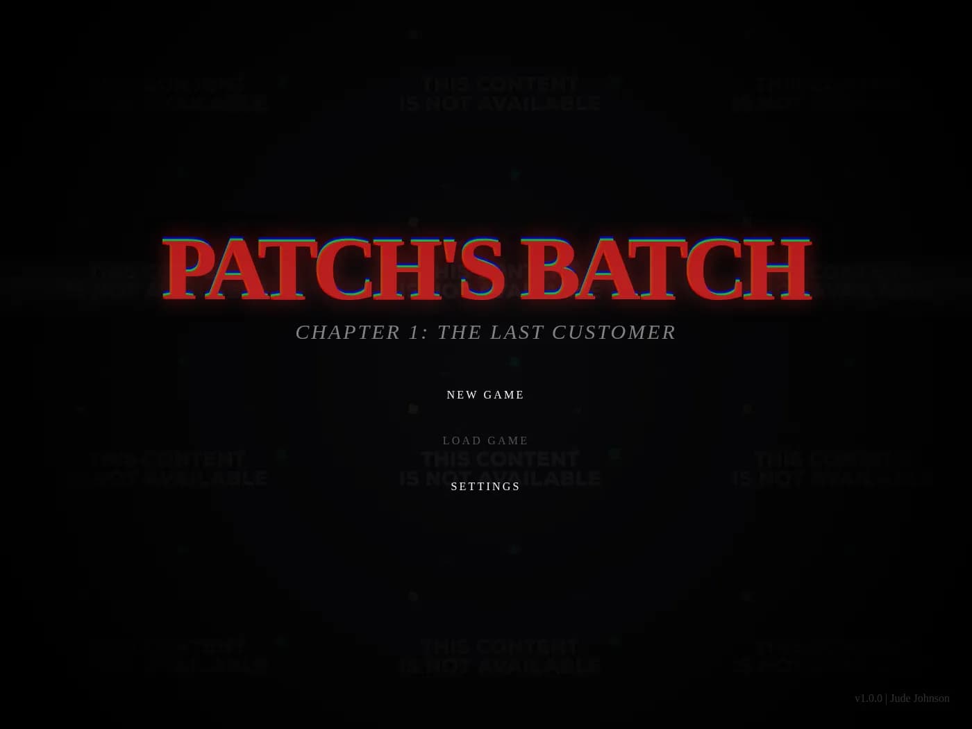 Patch's Batch Horror Game