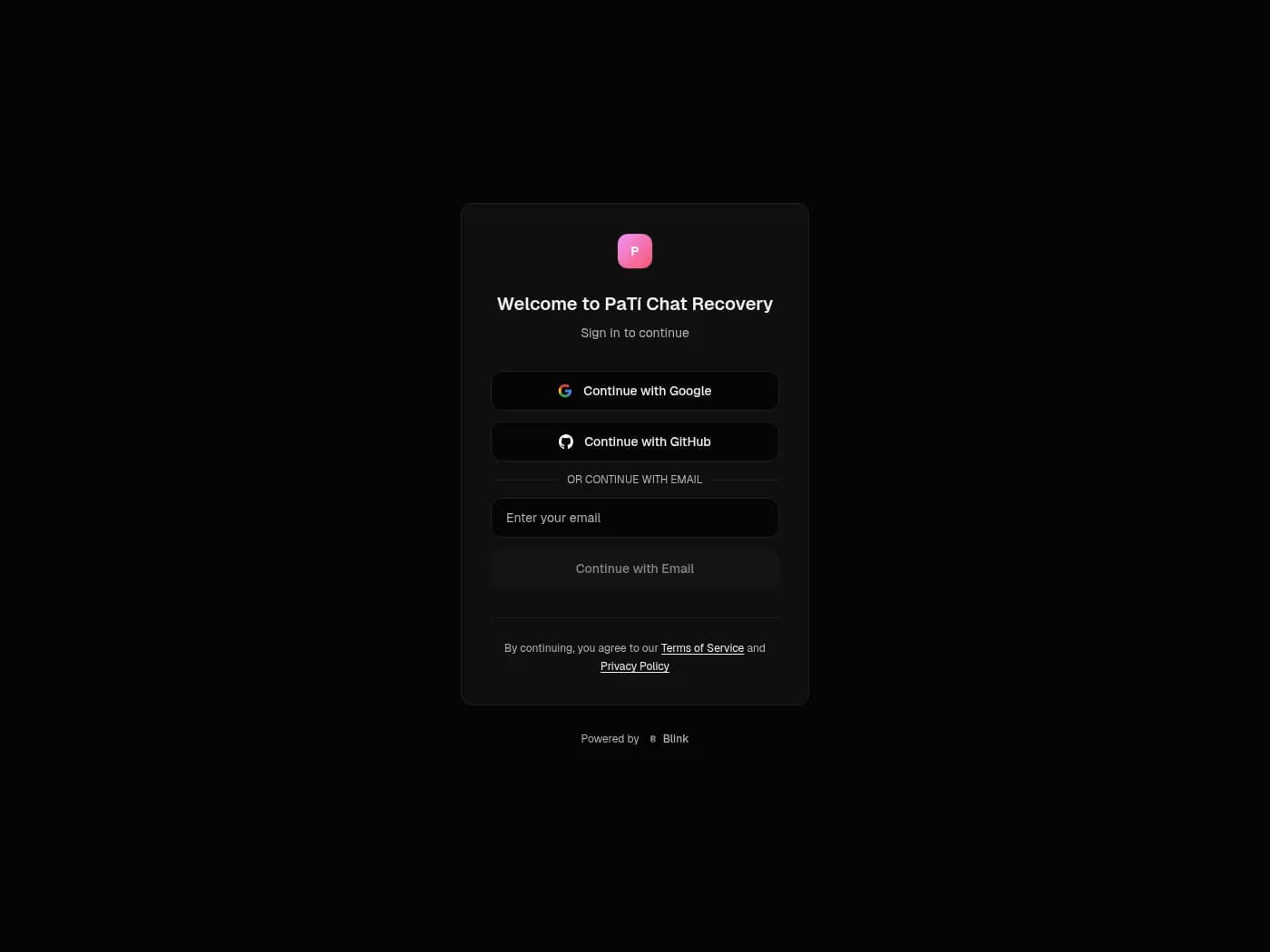 PaTí Chat Recovery