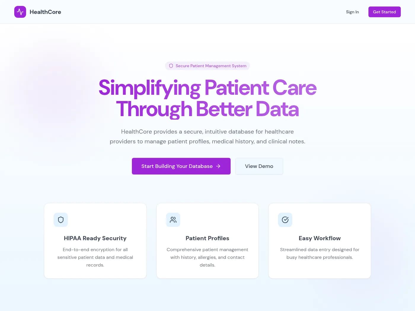 Patient Profile DB