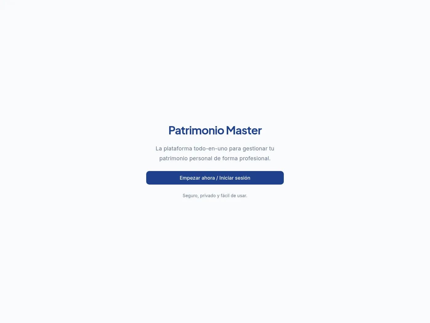 Patrimonio Master App