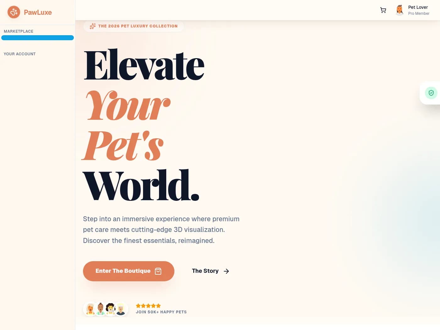 PawLuxe 3D Pet Shop