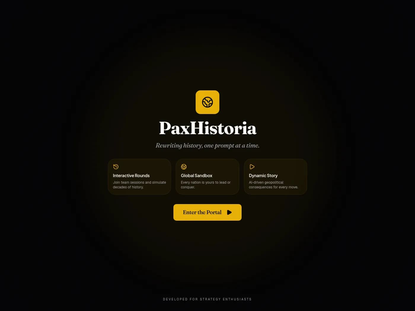 PaxHistoria Strategy Portal