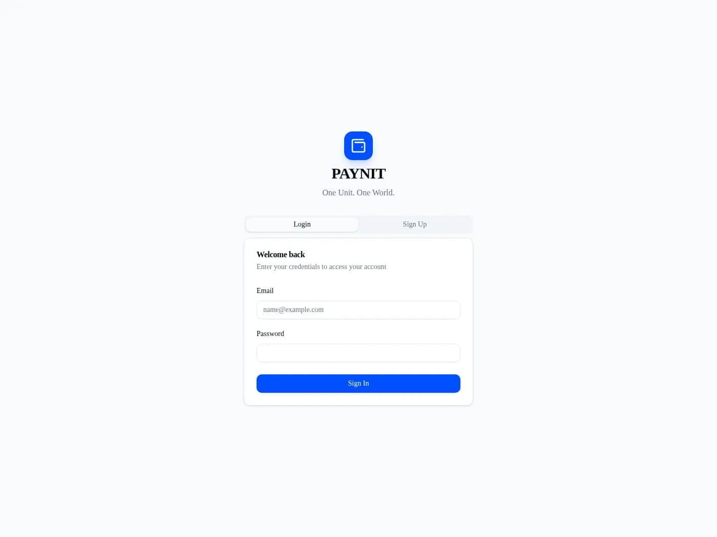 PAYNIT Fintech MVP