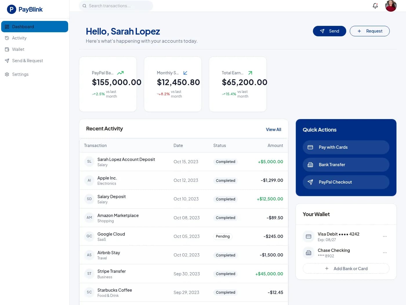 Finance Profile Demo