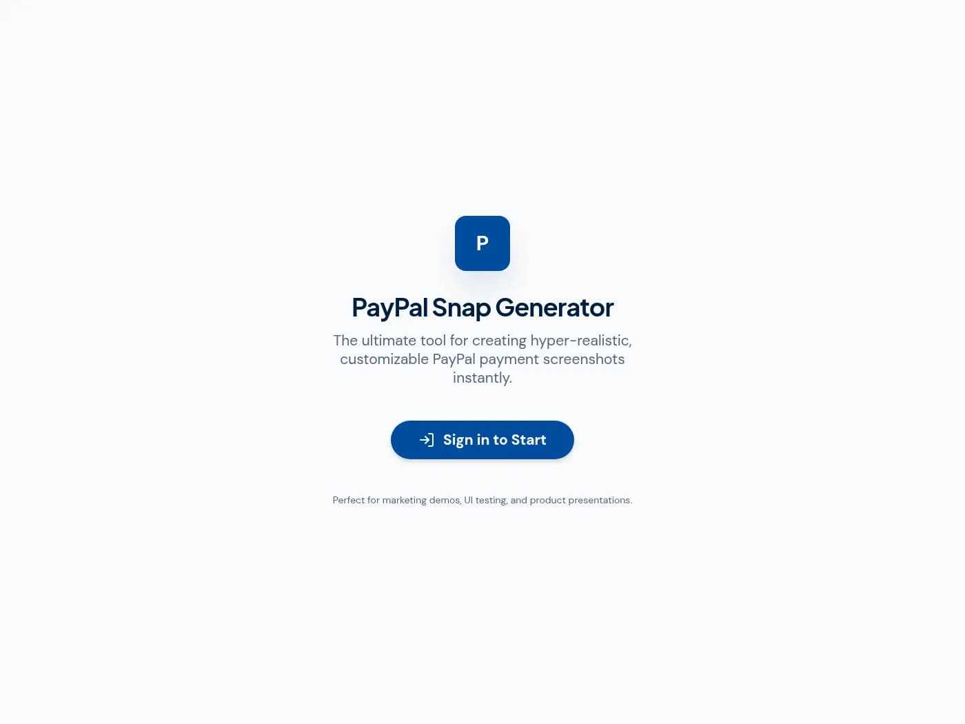 PayPal Snap Generator