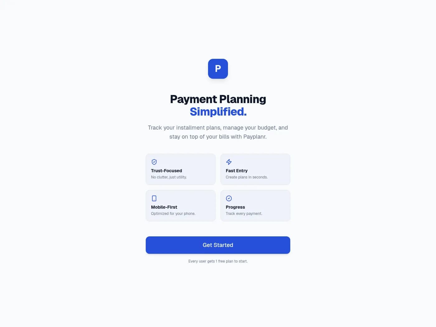 Payplanr Tracker