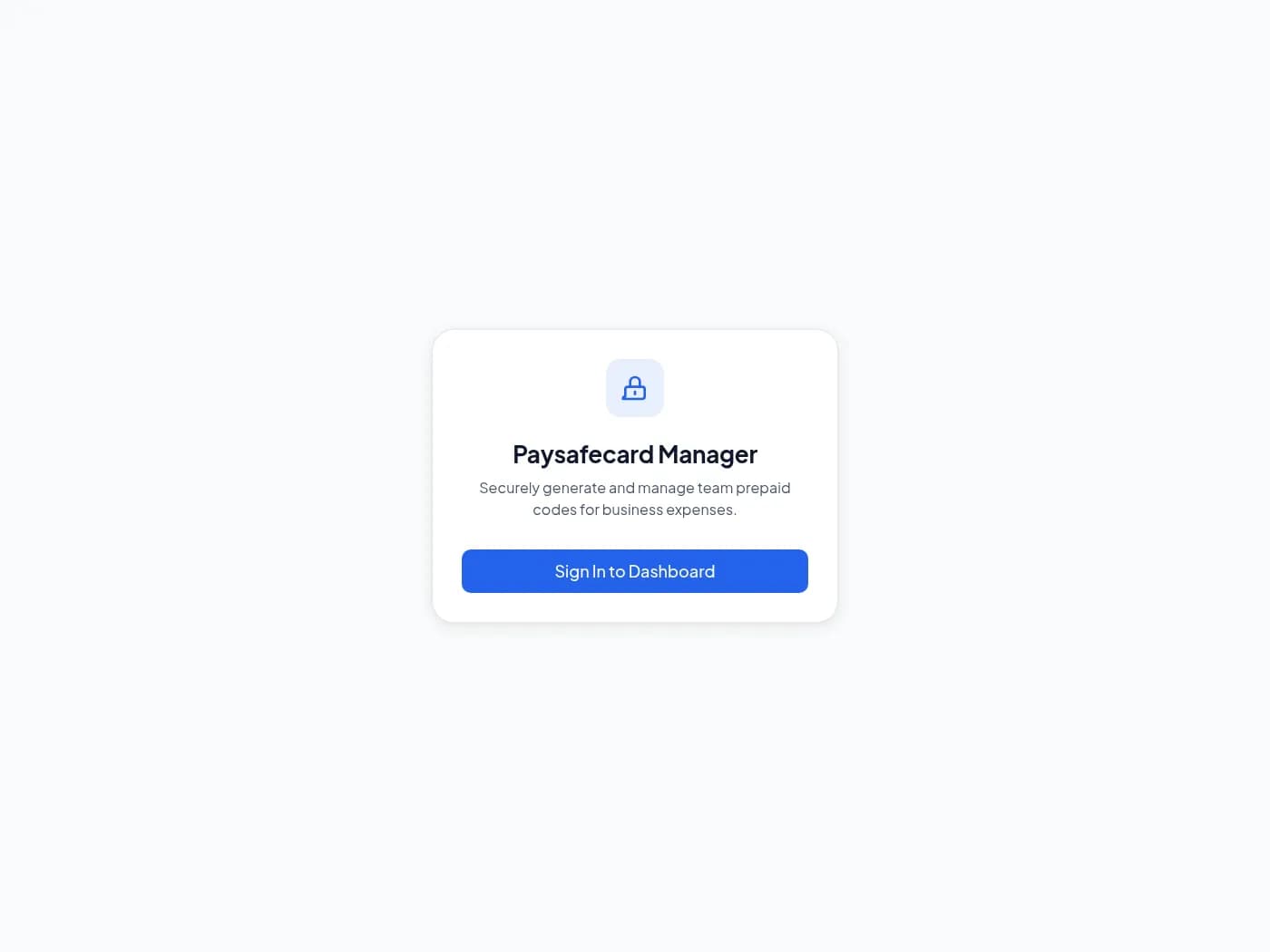 Paysafecard Code Manager