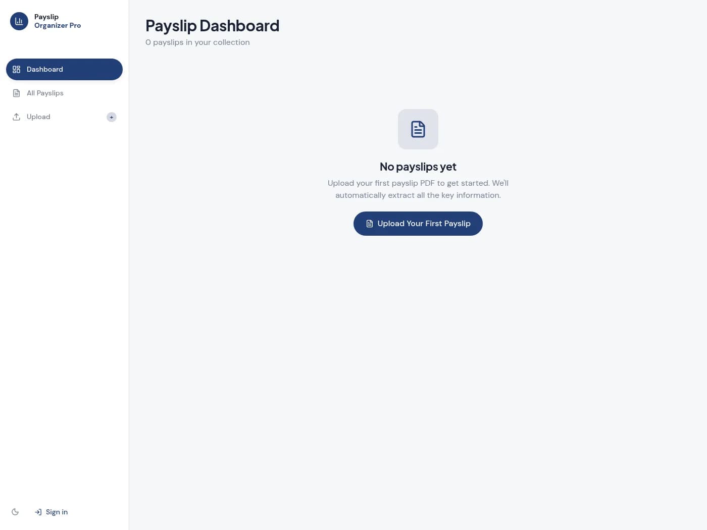 Payslip Organizer Pro
