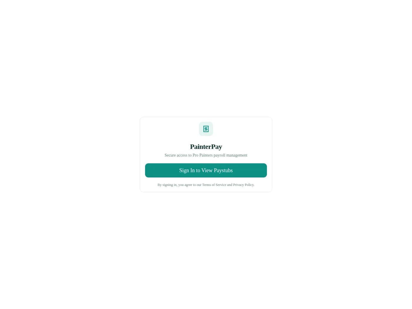 PainterPay Paystub Generator