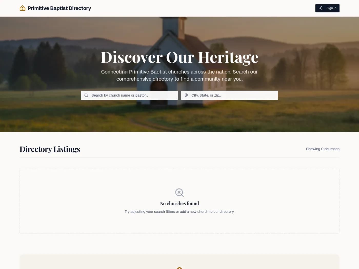 Primitive Baptist Directory