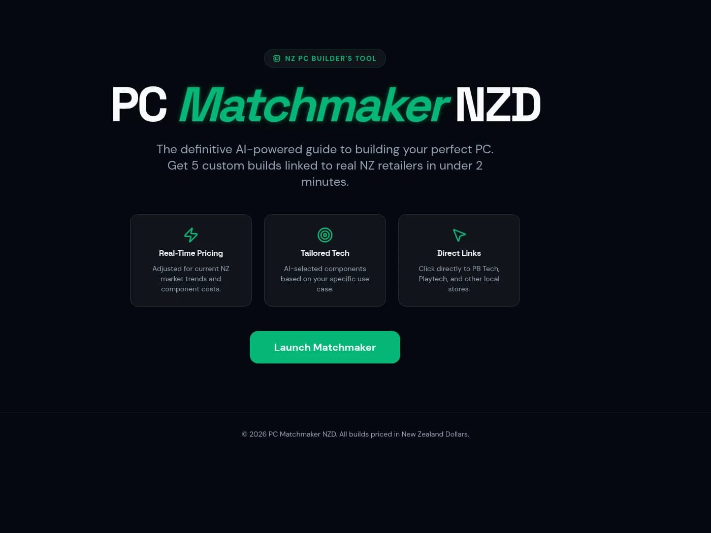 PC Matchmaker NZD