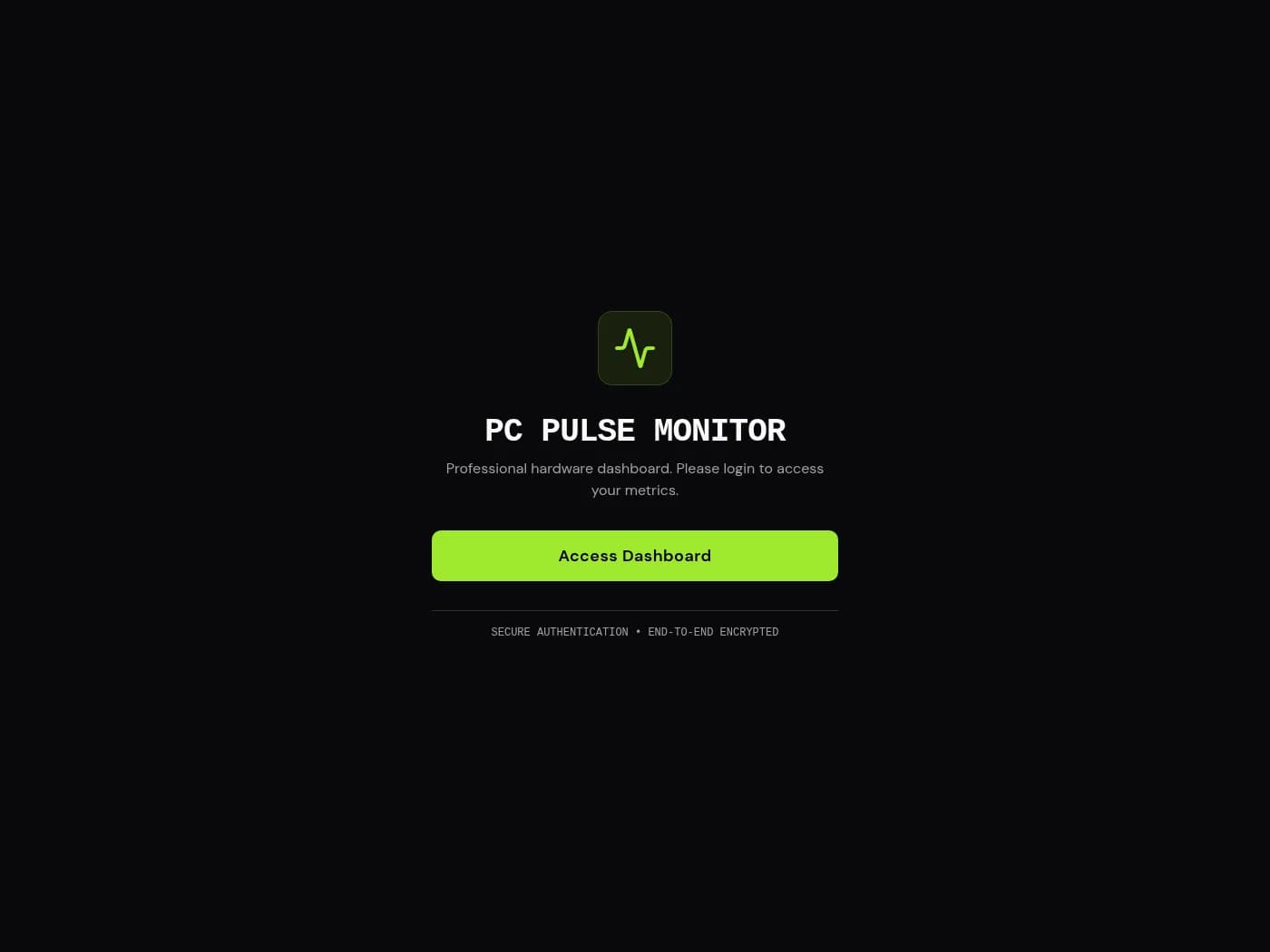 PC Resource Monitor Dashboard
