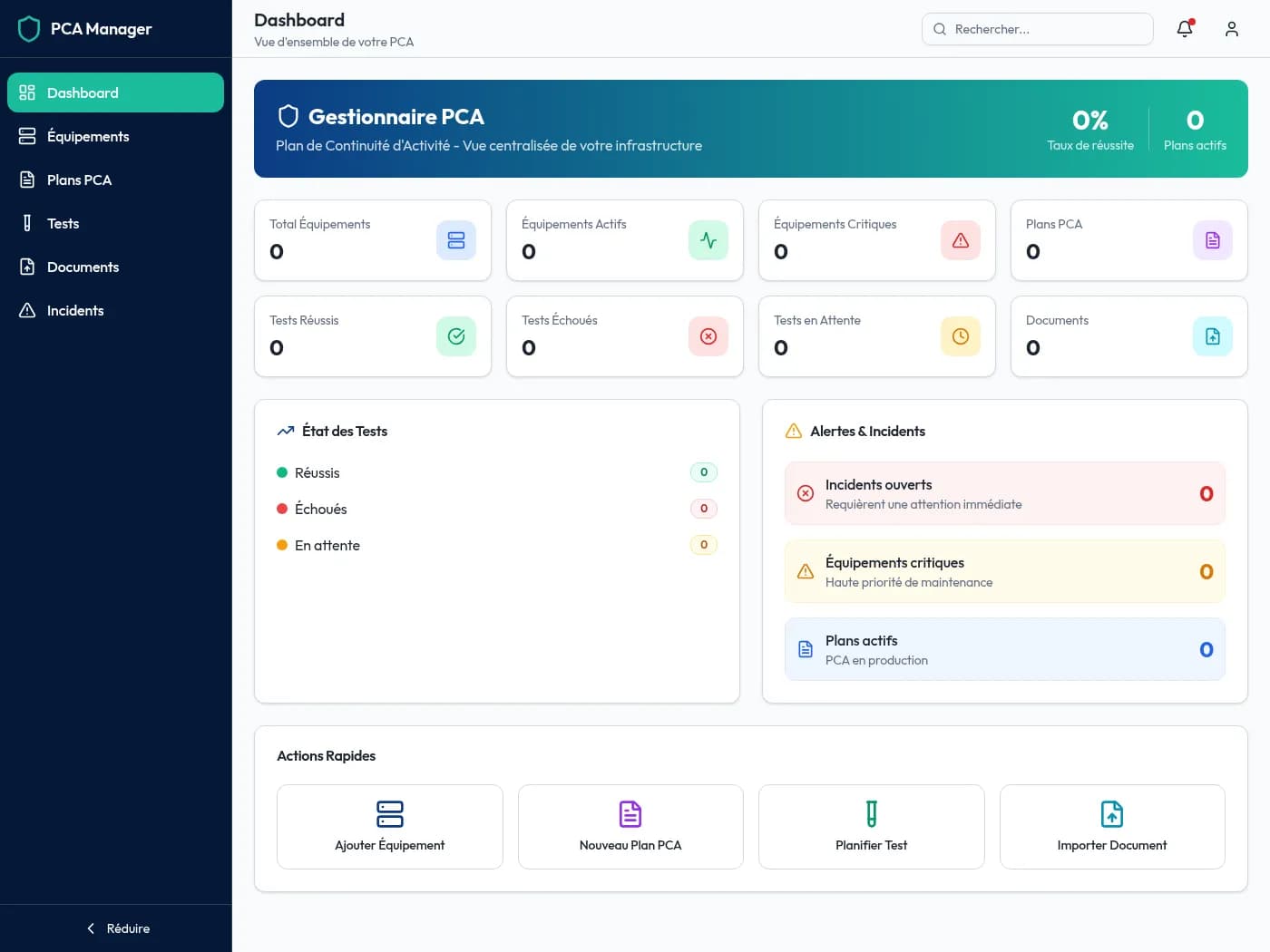 PCA Manager Dashboard
