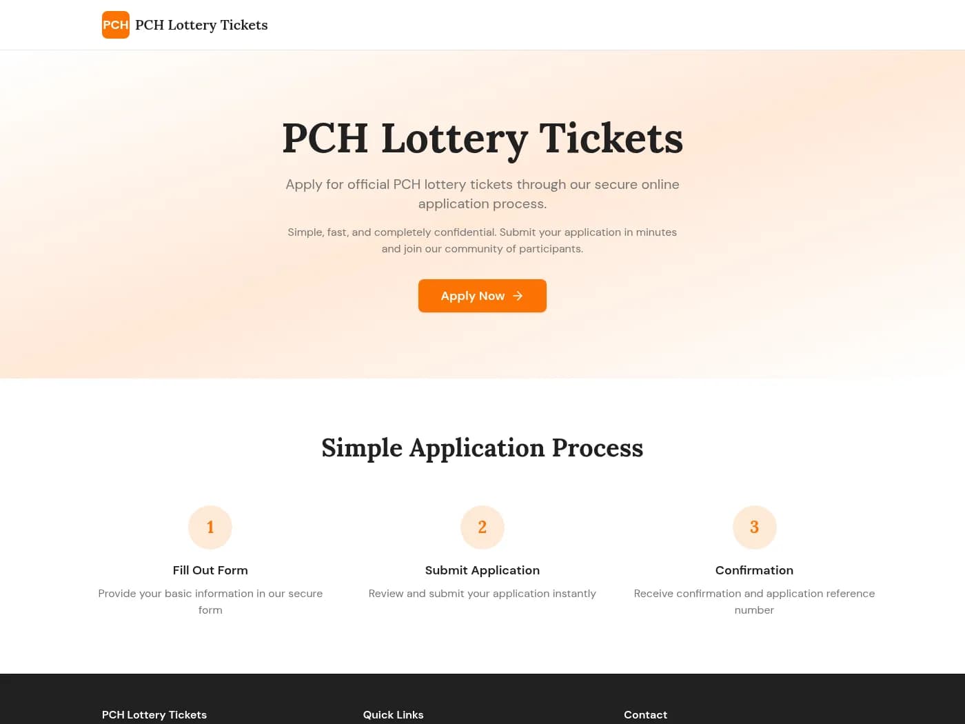 PCH Lottery Tickets Portal