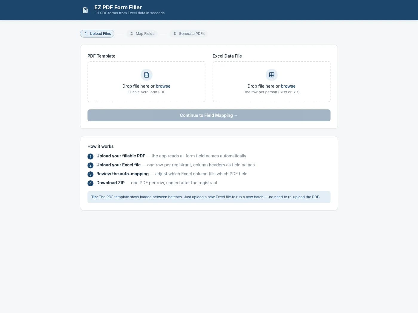 EZ PDF Form Filler