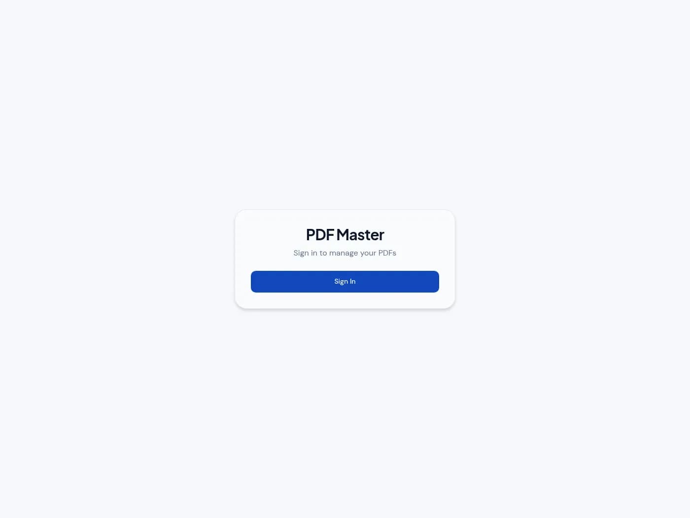 PDF Master App