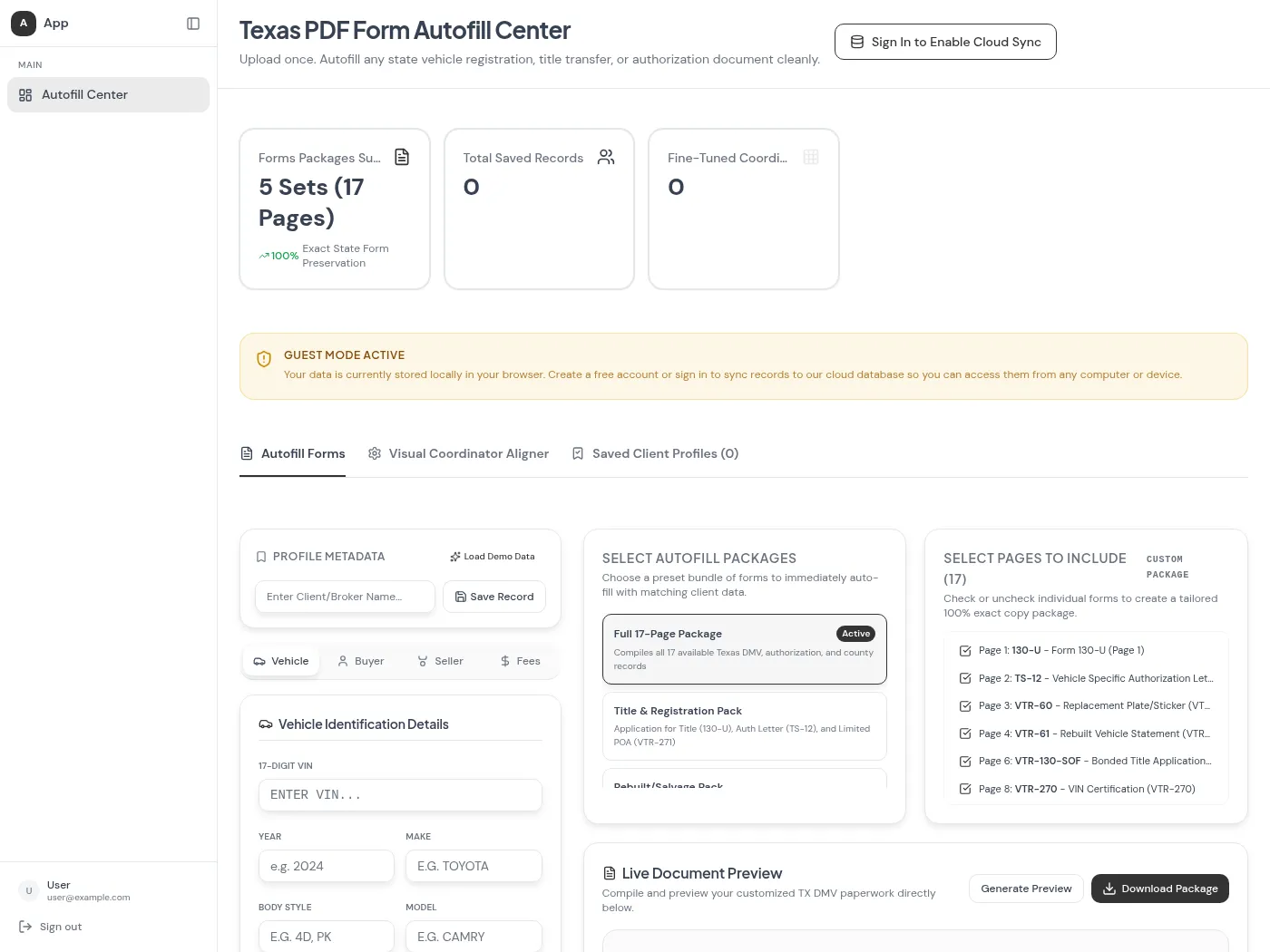 PDF Form Autofill