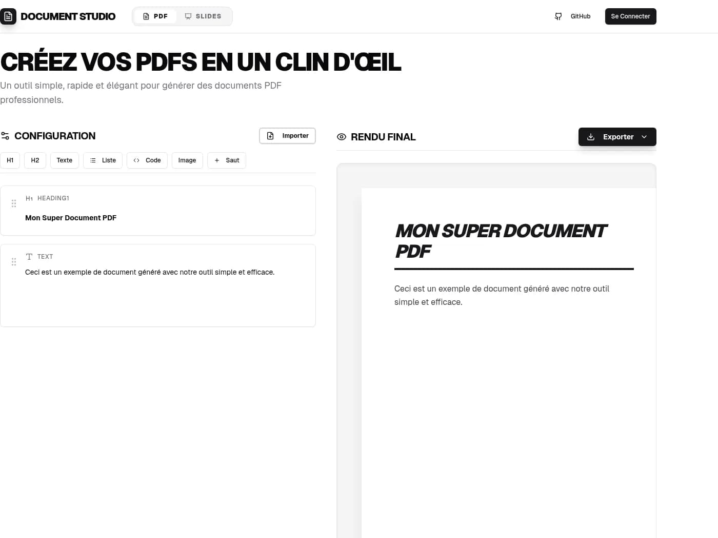 PDF Creator Website