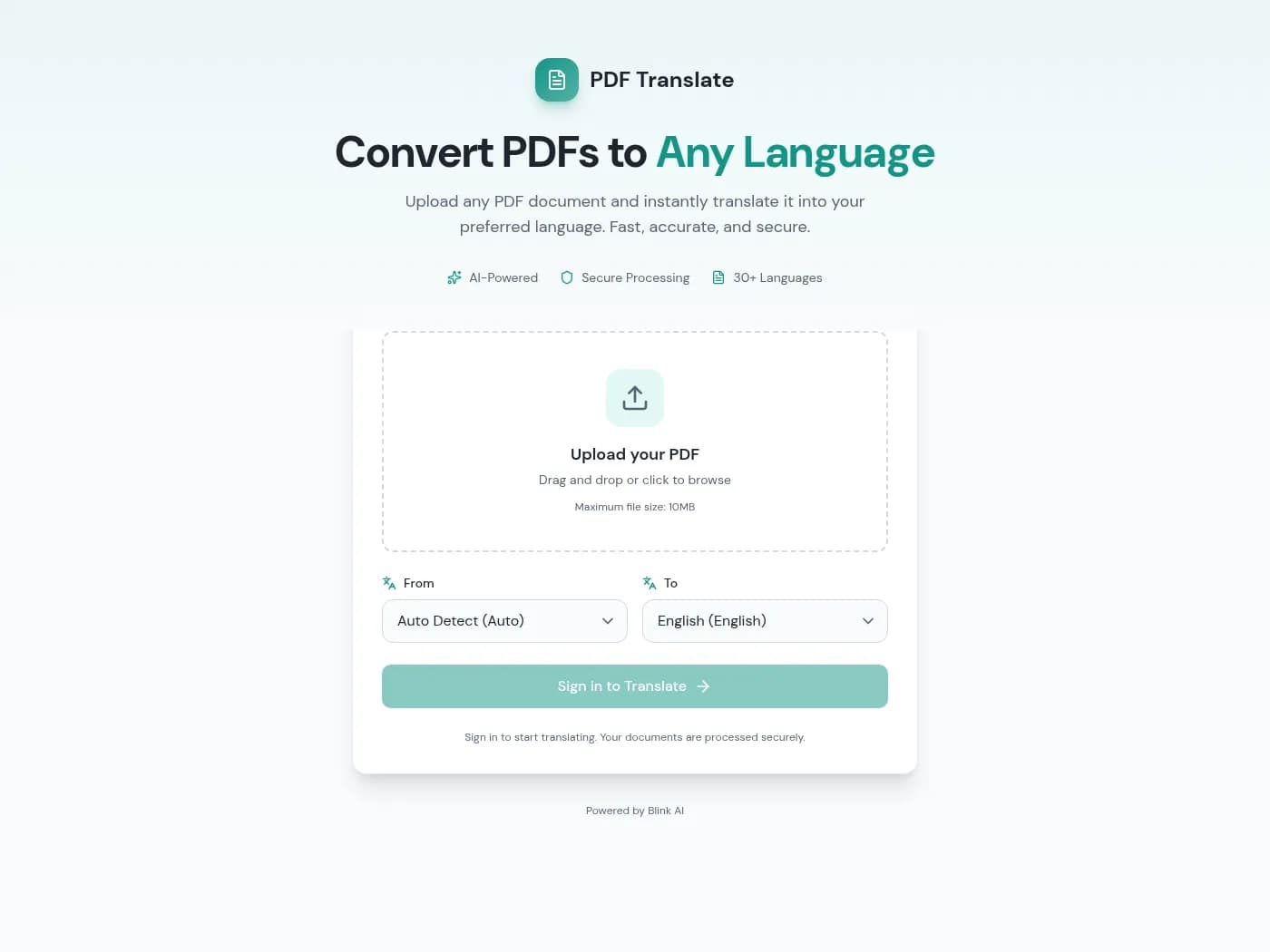 PDF Language Converter