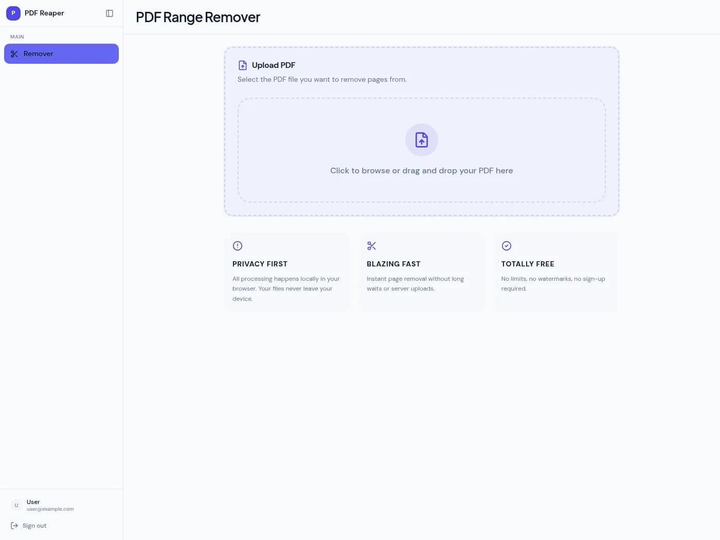 PDF Range Page Remover