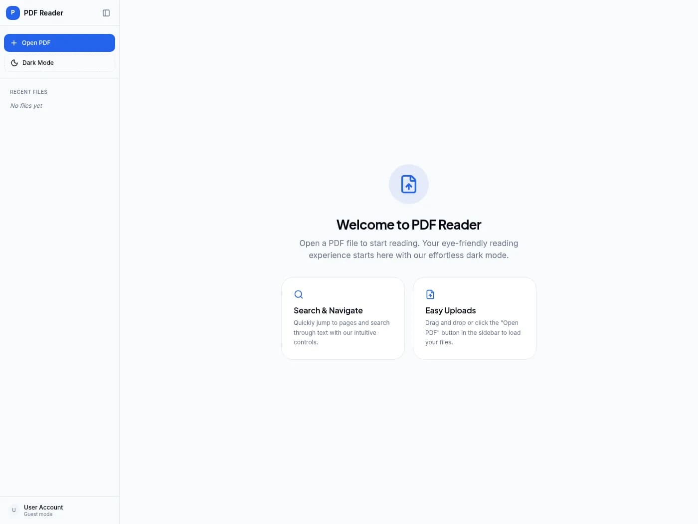 PDF Reader Dark Mode
