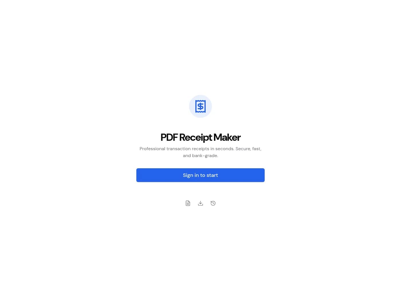 PDF Receipt Generator