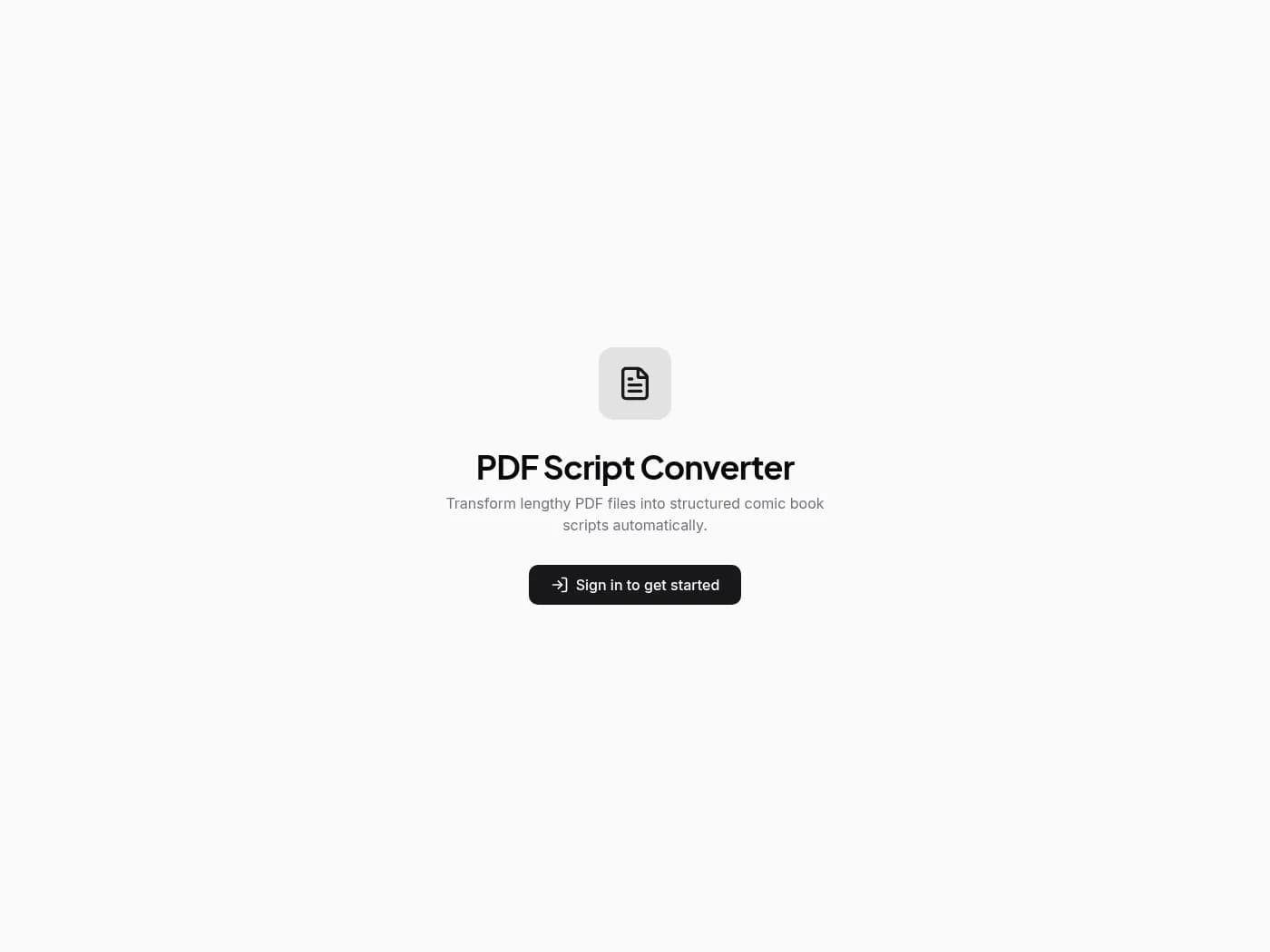 PDF Script Converter