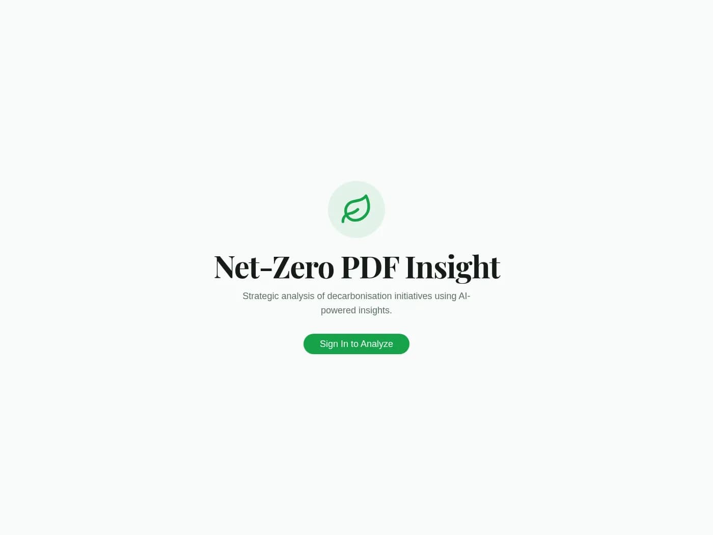 Net-Zero PDF Insight