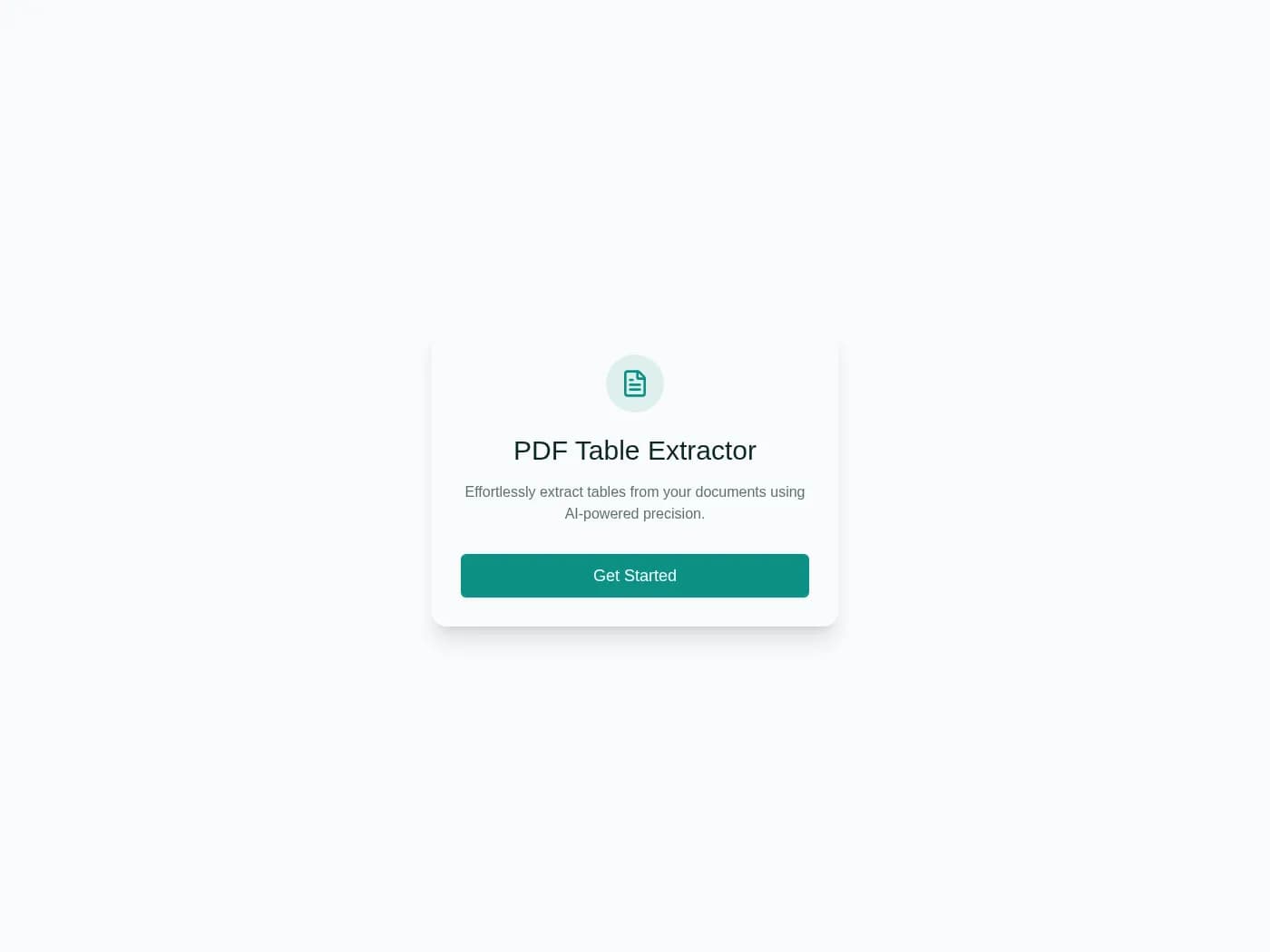 PDF Table Extractor