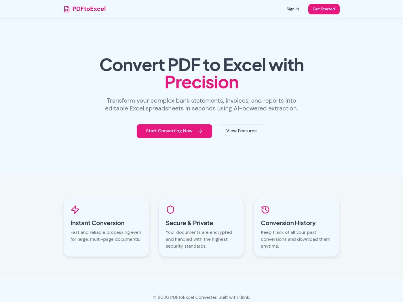 PDF to Excel Converter
