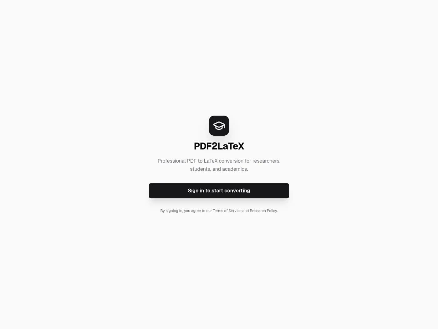 PDF2LaTeX Converter