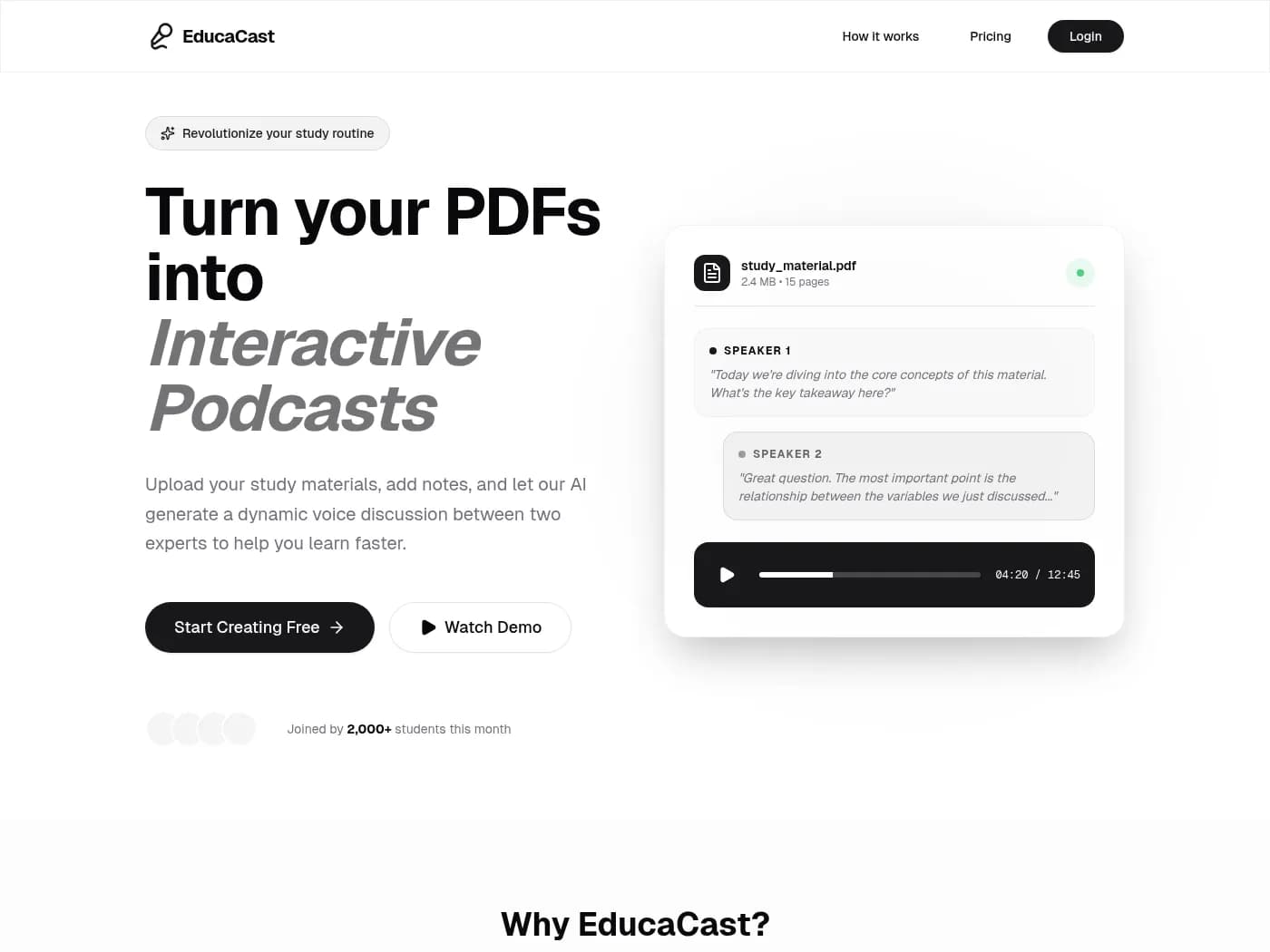 EducaCast PDF Learning