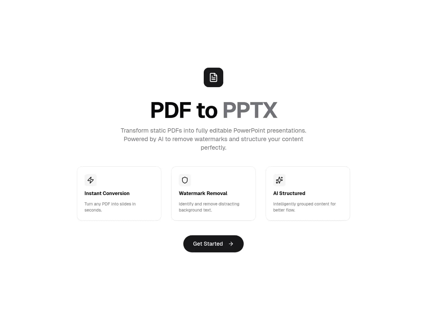 PDF to PPTX Converter