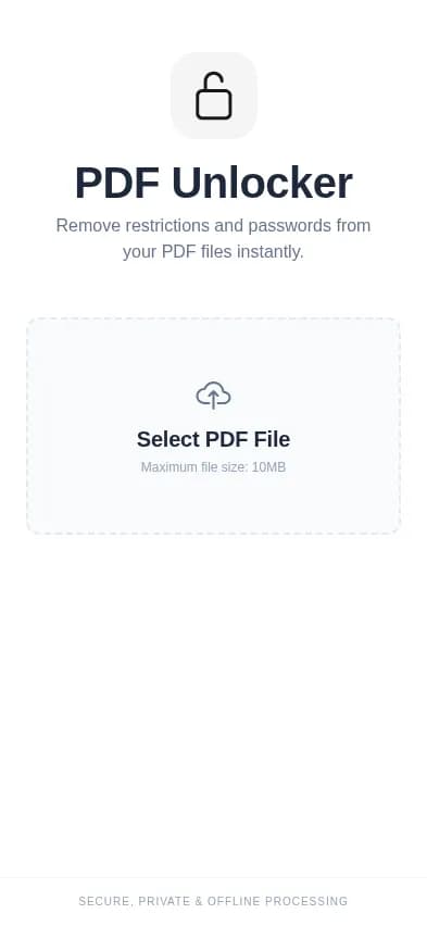 PDF Unlocker App