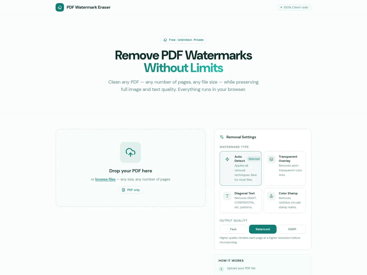 PDF Watermark Eraser